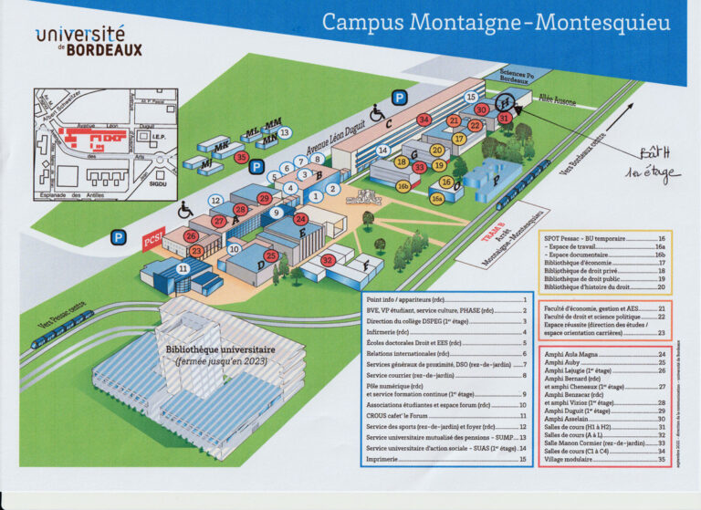 Plan Université Bordeaux
